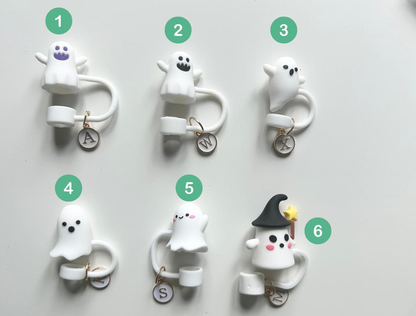 Custom Ghost Straw Topper: Halloween Drink Cover With Alloy Letter ...