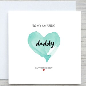 Fathers Day Card, to Daddy Card, I Love You Dad Card, Happy Fathers Day ...
