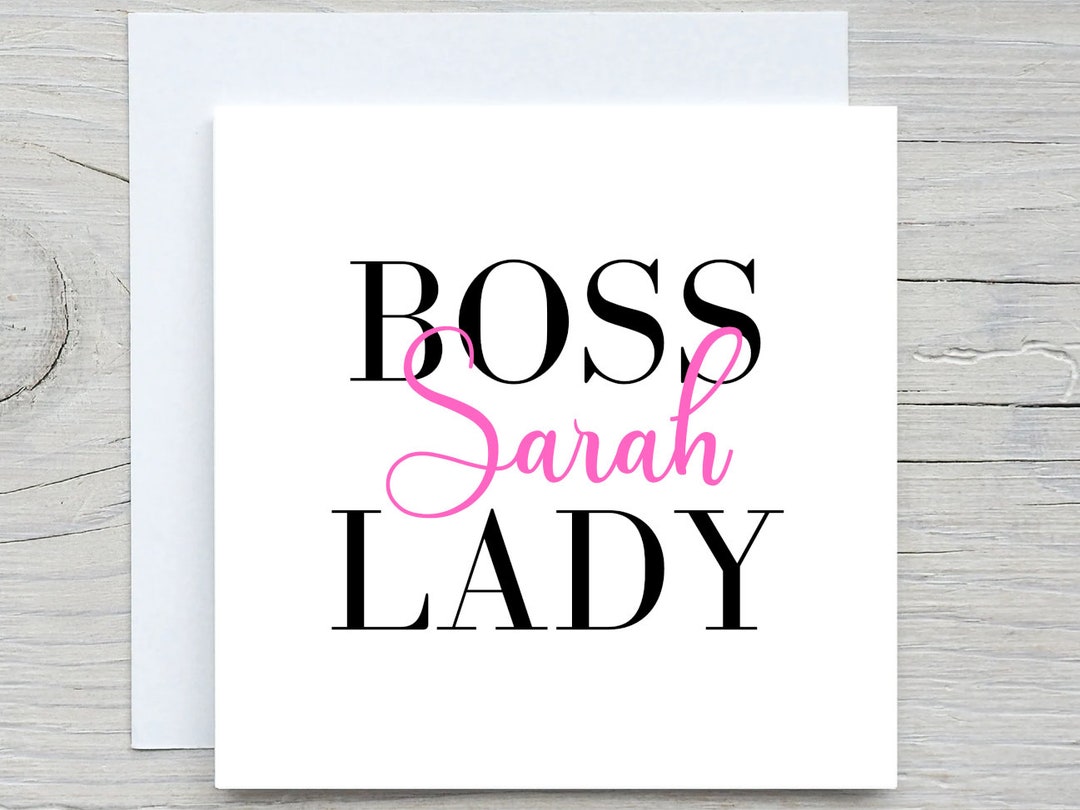 Boss Lady Card, Personalised Card for Boss, New Business Card ...