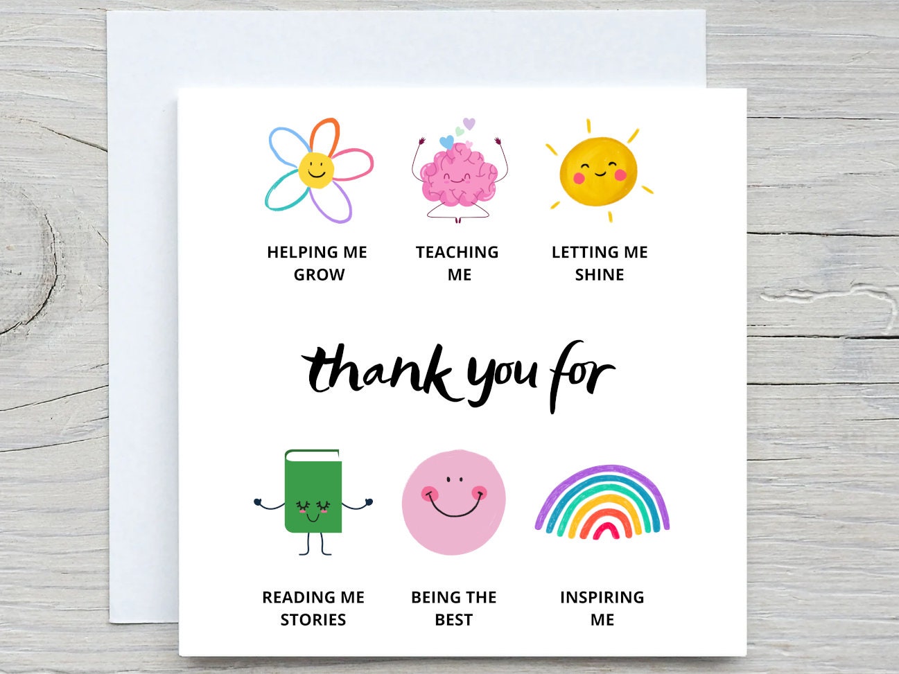 Thank You Teacher Card, Teacher Card, Cute Teacher Card, School Card - Etsy