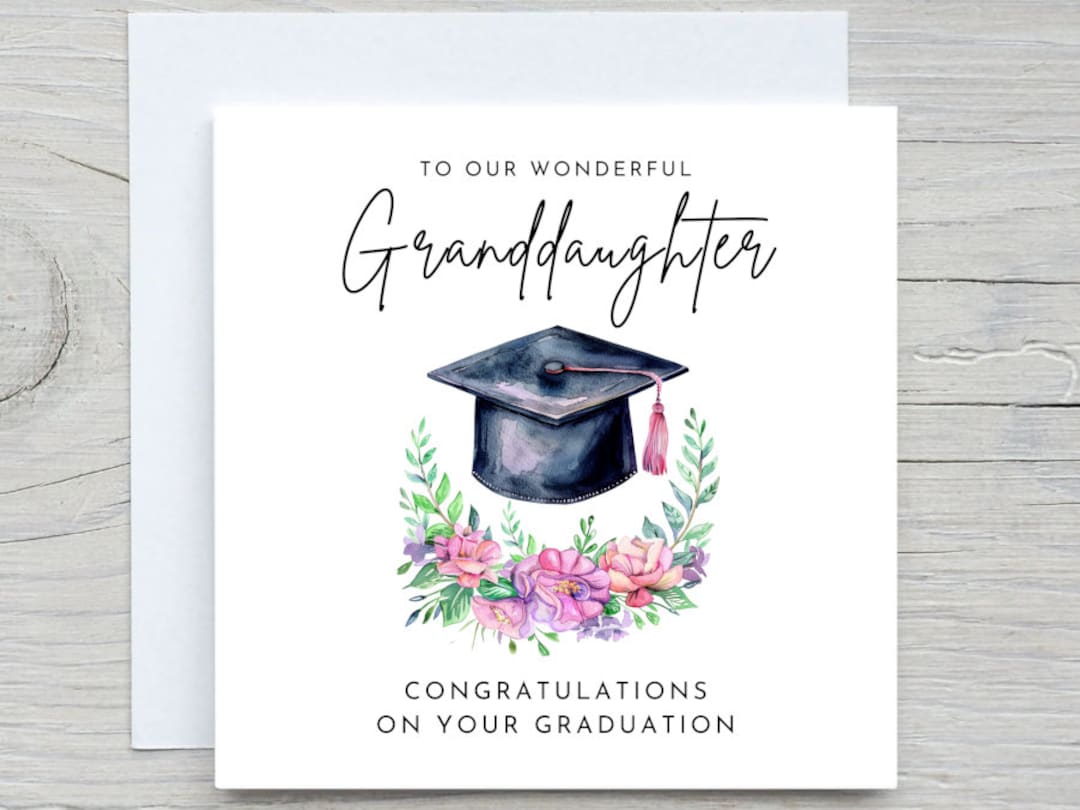 Granddaughter Graduation Card, Personalised Graduation Card ...