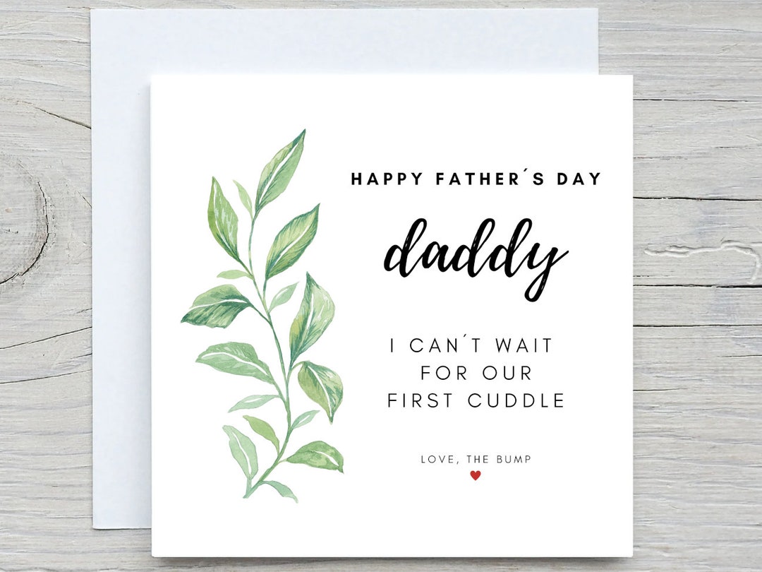Personalised Fathers Day Card, From Bump, Dad to Be Card, Card From the ...