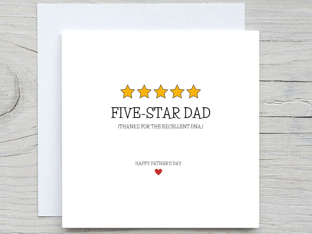 Fathers Day Card, to Daddy Card, 5 Star Dad Card, Excellent Dna Card - Etsy