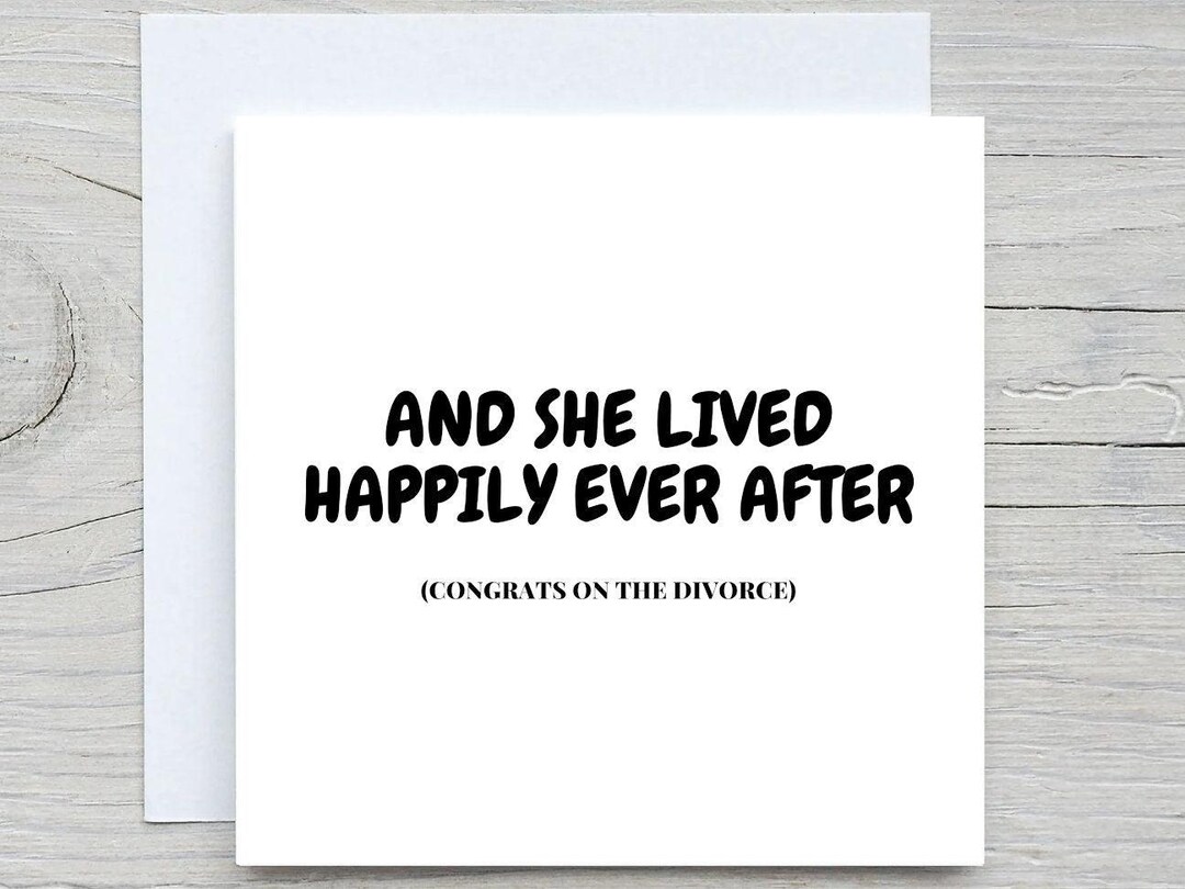 Divorce Congratulations Card: Happily Ever After, Personalized - Etsy