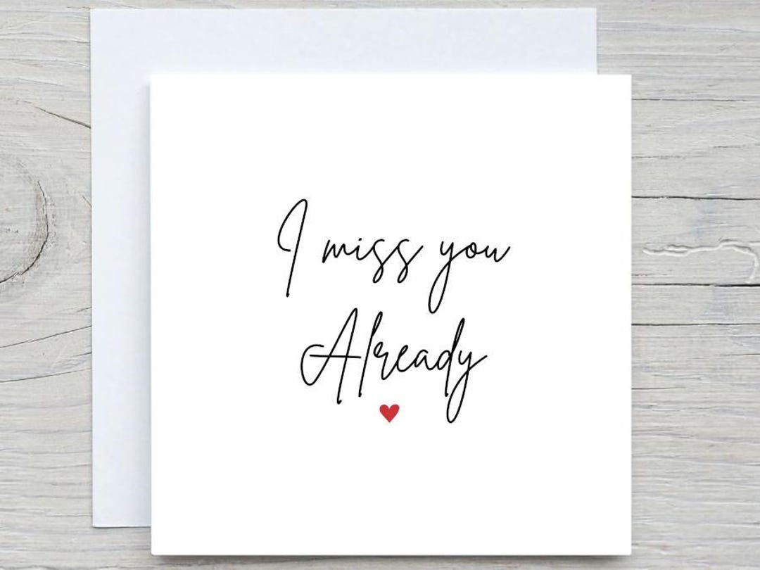 Personalized Farewell Card: 'I Miss You Already' Long Distance Gift - Etsy