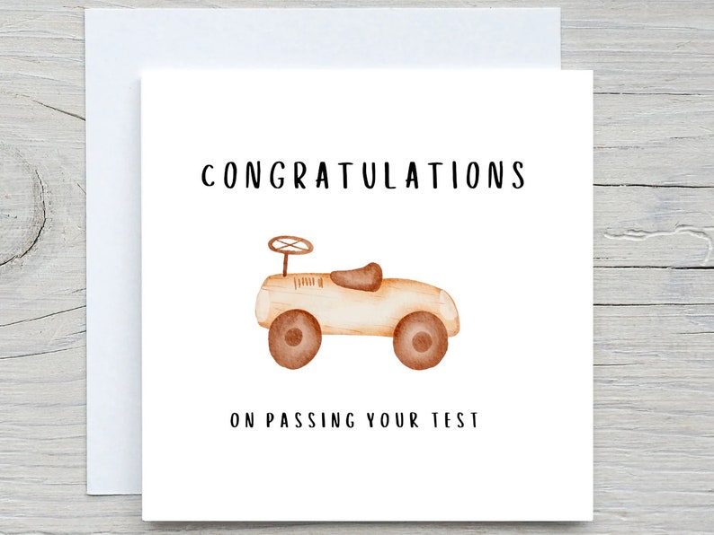 Congratulations Card, Congrats, Personalised Card, Driving Test Card ...
