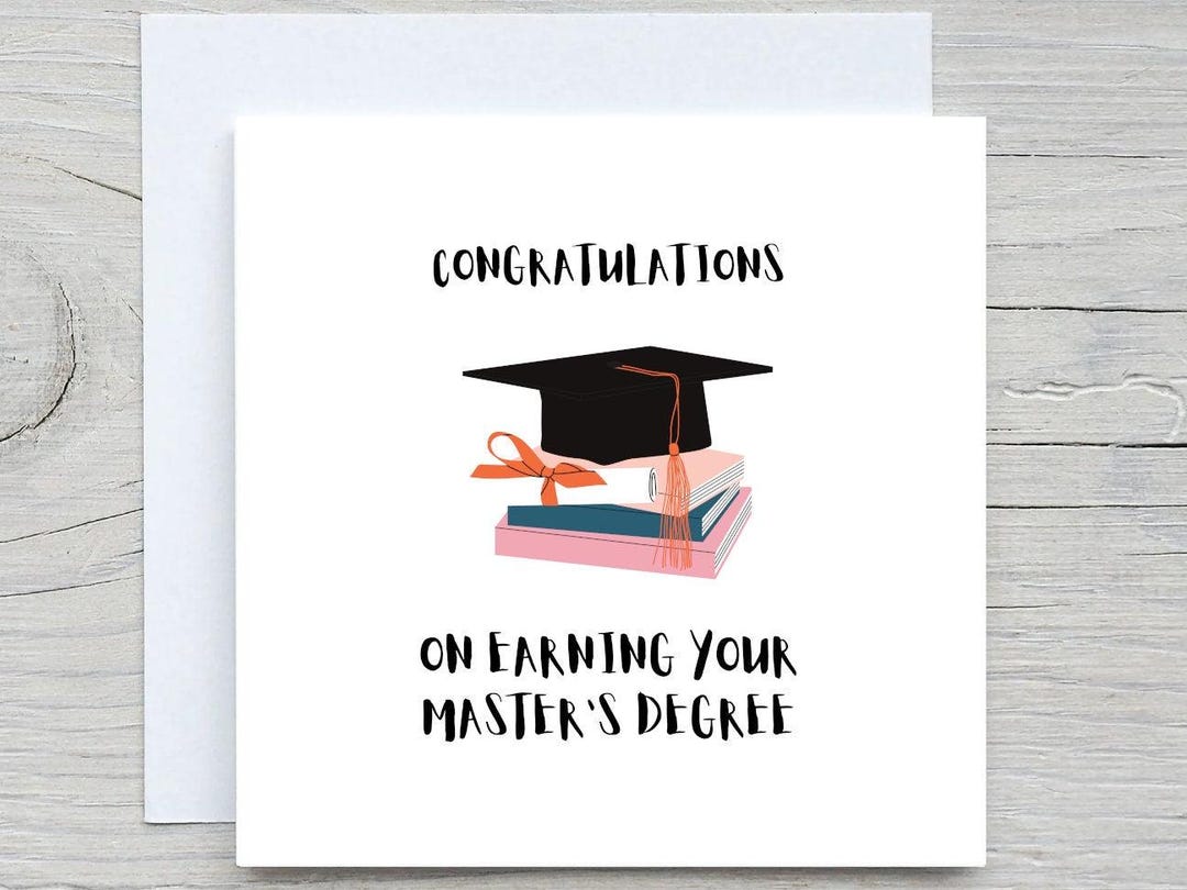 Personalized Graduation Card: Masters Degree - Etsy