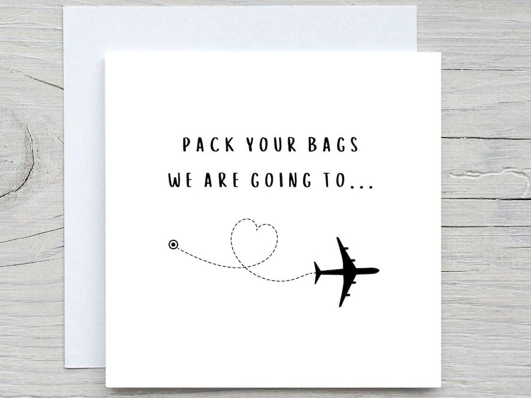 Personalized Travel Reveal Card: Surprise Vacation Card - Etsy