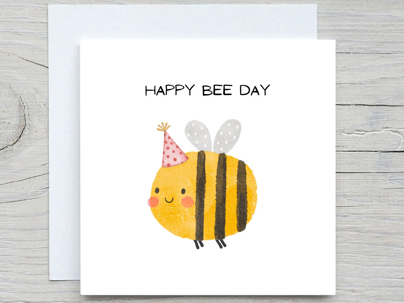 Personalised Birthday Card, Cute Birthday Card, Bee Day, Cute Bee Card ...