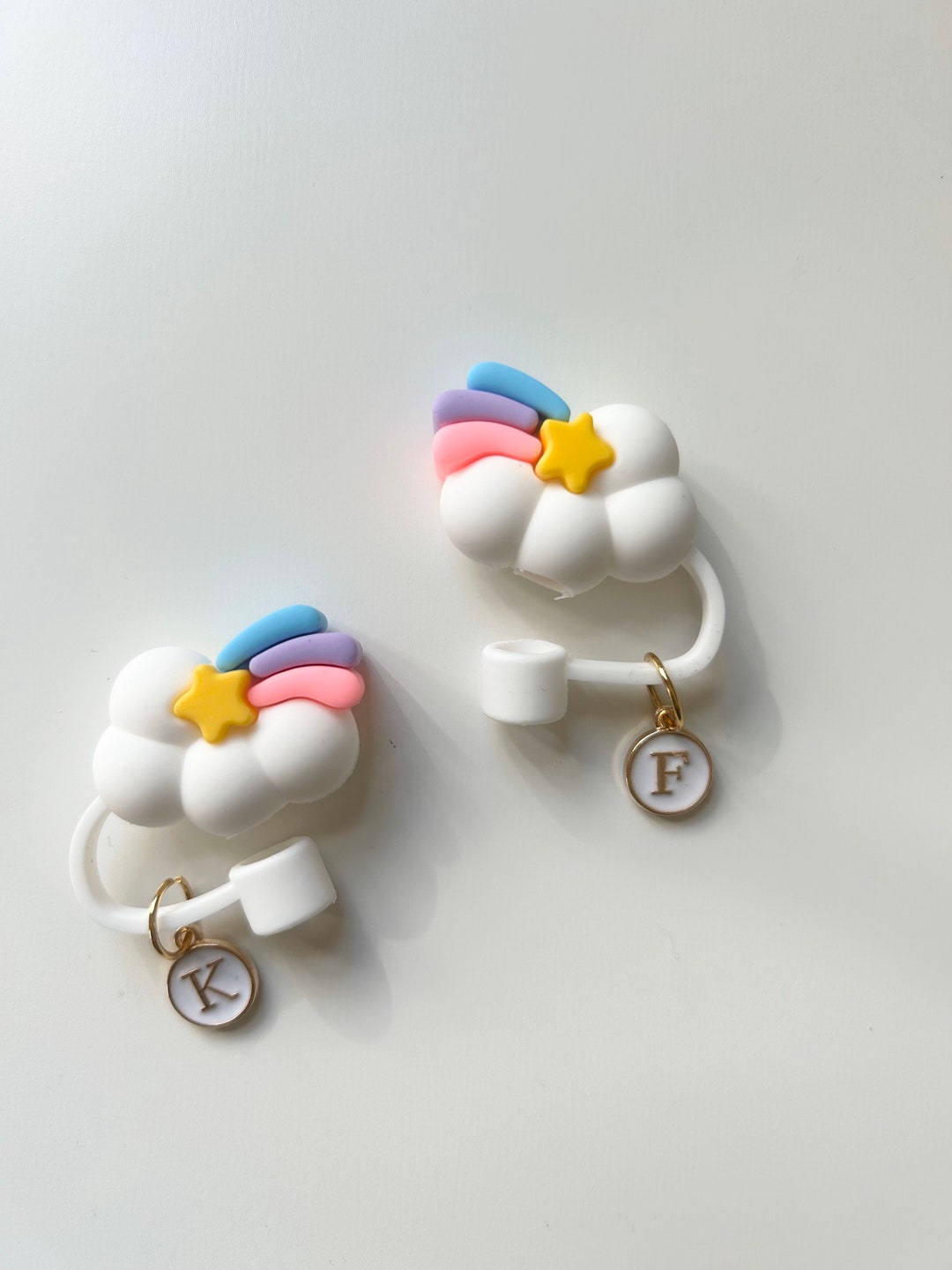 Cloud Rainbow Straw Cap, Straw Cover, Drink Cover, Stanley Accessories ...