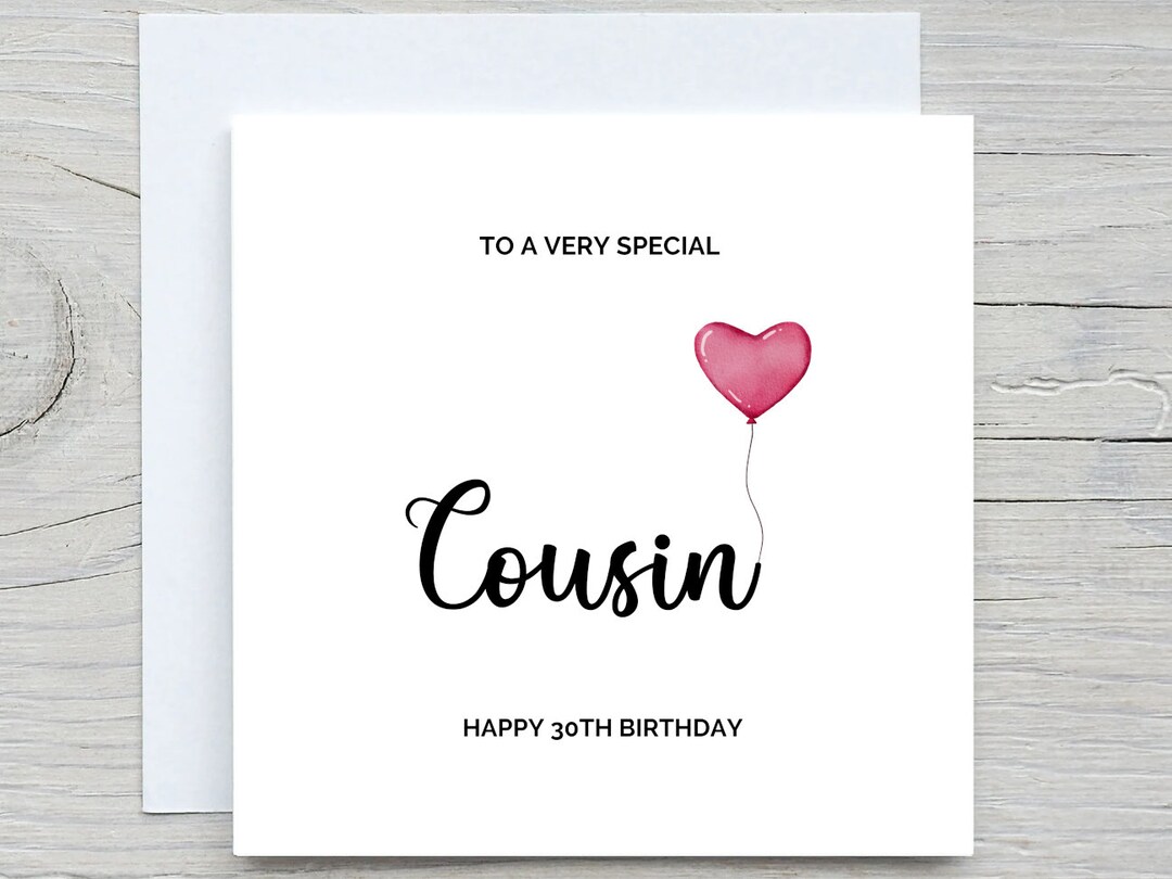 Personalised Cousin Birthday Card, Relative Birthday Card, Lovely Card for Cousin, Card for Her ...