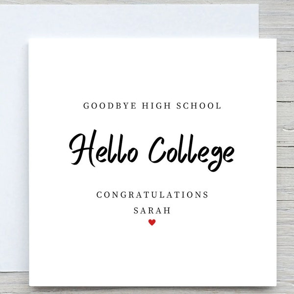 Goodbye High School Hello College - Etsy