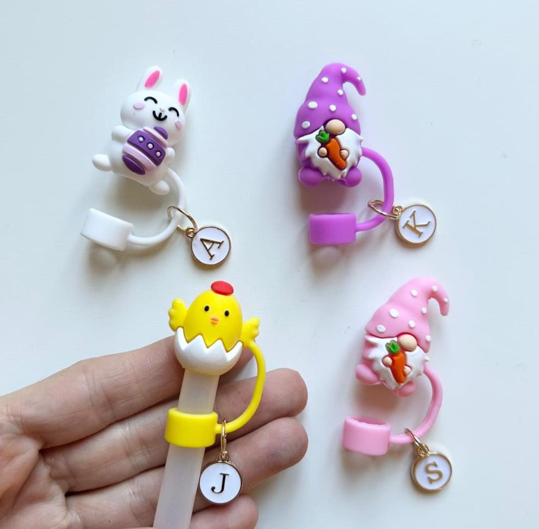 Personalized Easter Straw Topper: Gnome, Bunny, Chick - Stanley Cup ...