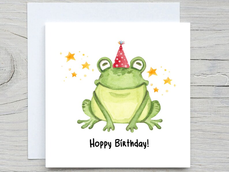 Personalised Birthday Card Cute Card Frog Birthday Card - Etsy