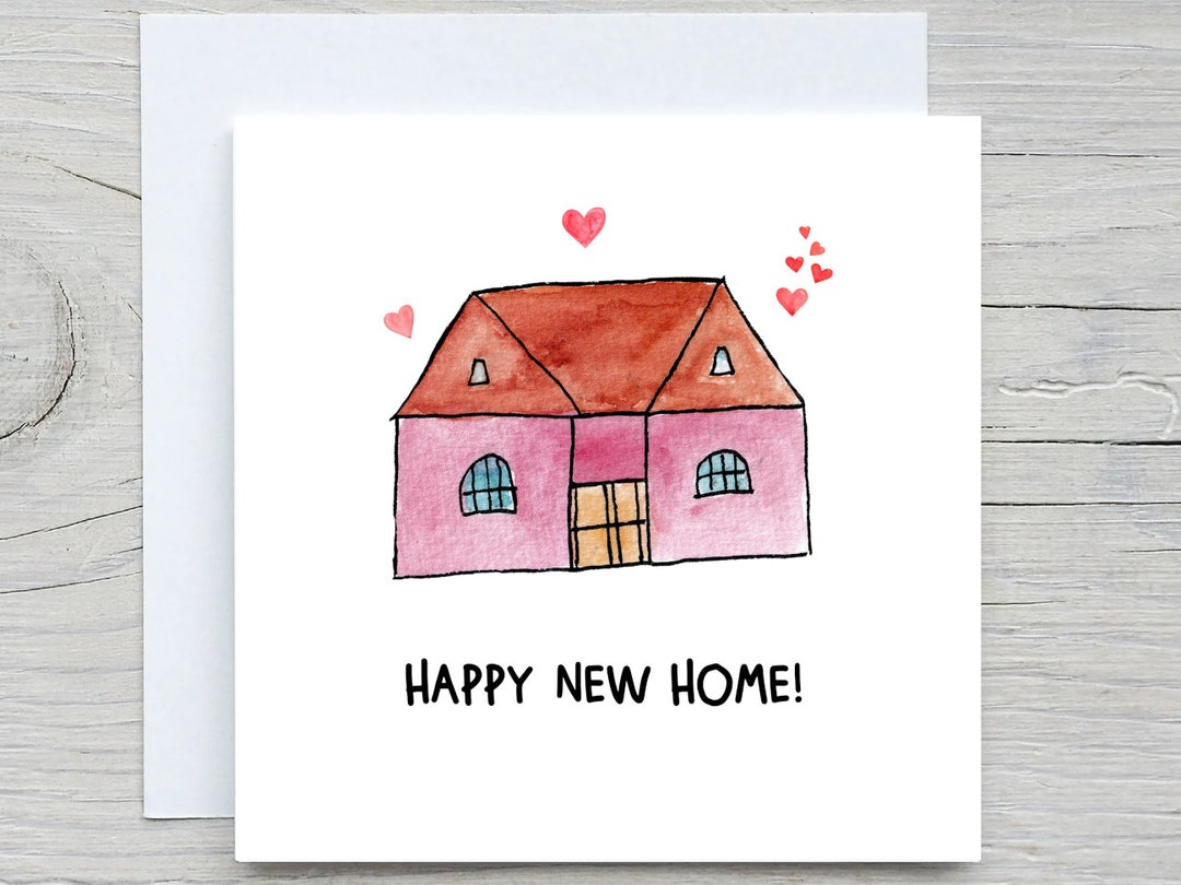 New Home Card, Greeting Card, Congratulations Card, New House Card ...