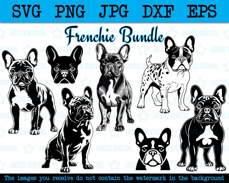 French Bulldog Svg Bundle, Spotted Frenchie Svg, French Bulldog Cricut ...