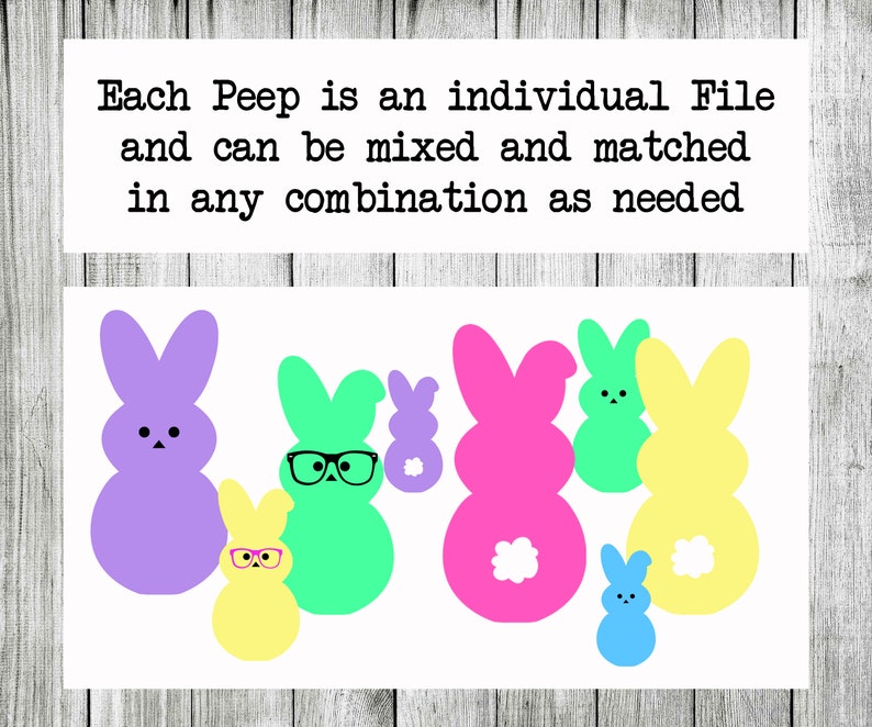 Easter Bunny Peeps SVG PNG DXF Jpg Eps Cricut Cut File - Etsy