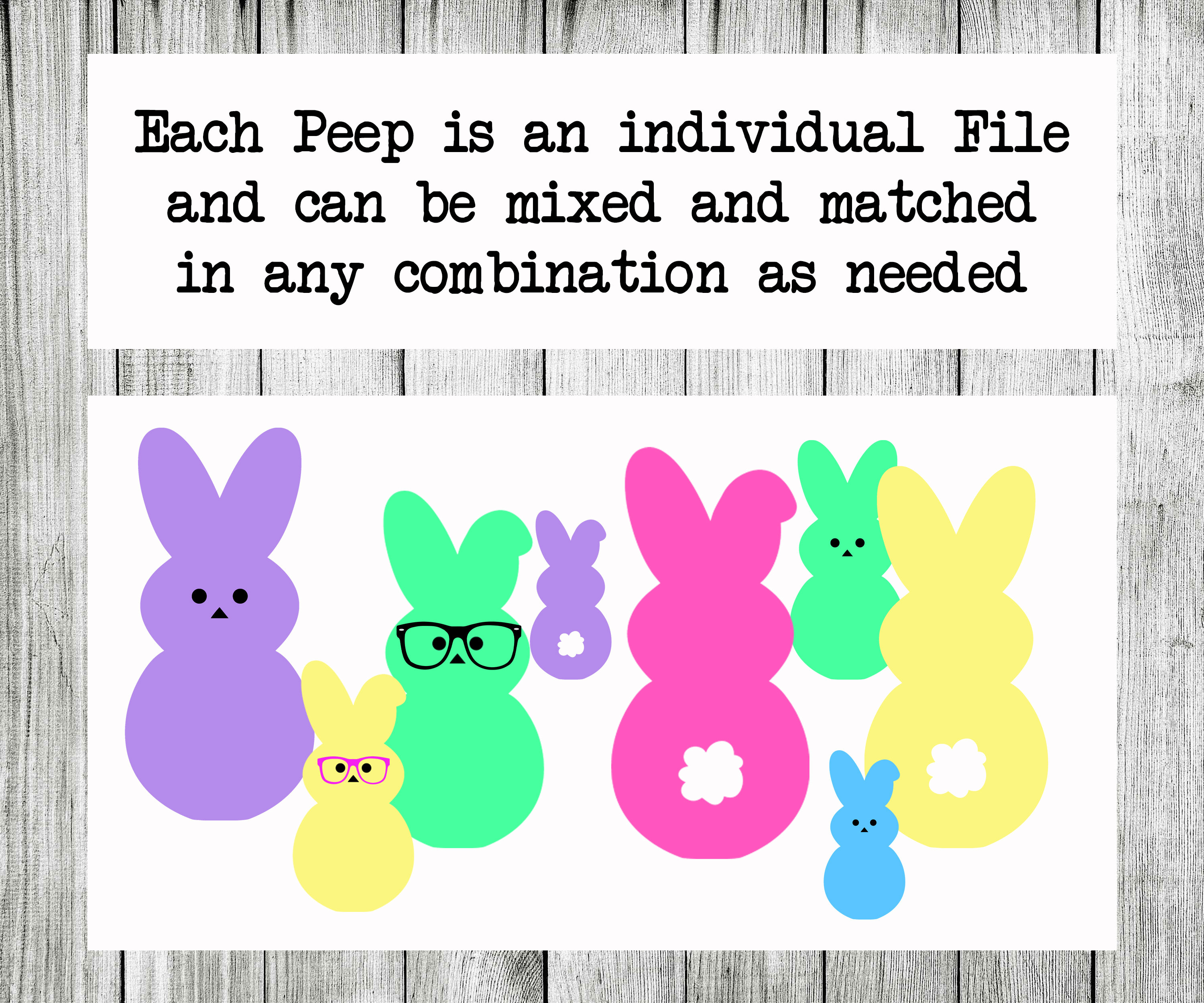 Easter Bunny Peeps SVG PNG DXF Jpg Eps Cricut Cut File - Etsy
