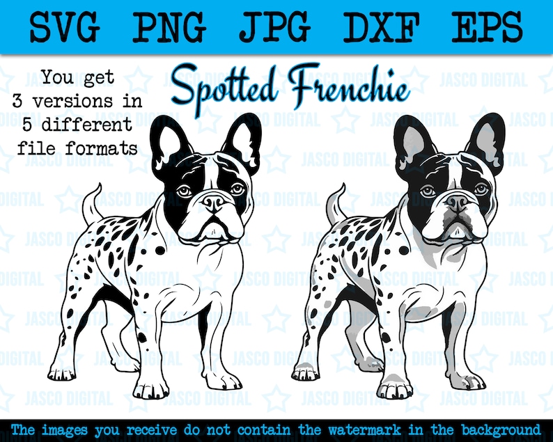 French Bulldog Svg Bundle, Spotted Frenchie Svg, French Bulldog Cricut ...