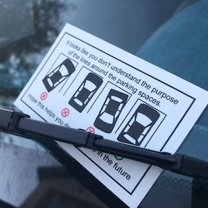Bad Parking Cards, You Park Like a Jerk Cards, Fake Parking Ticket, You ...