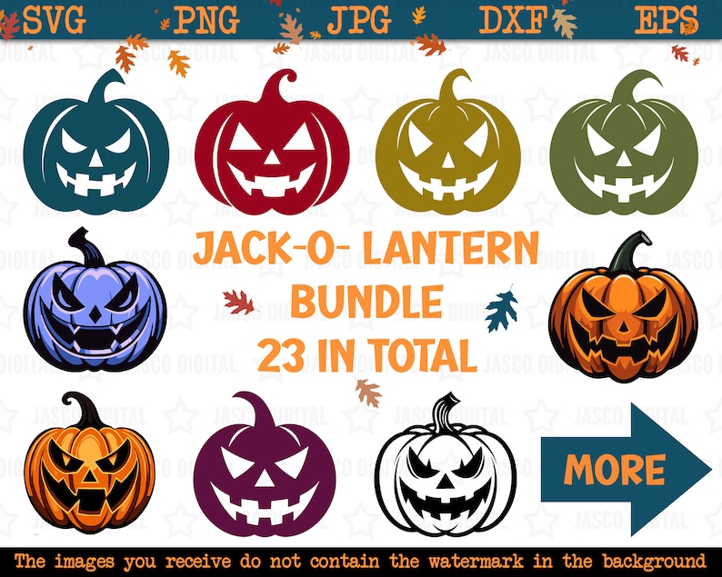 Pumpkin Face Svg, Halloween Svg Bundle, Jack O Lantern SVG, Cute ...