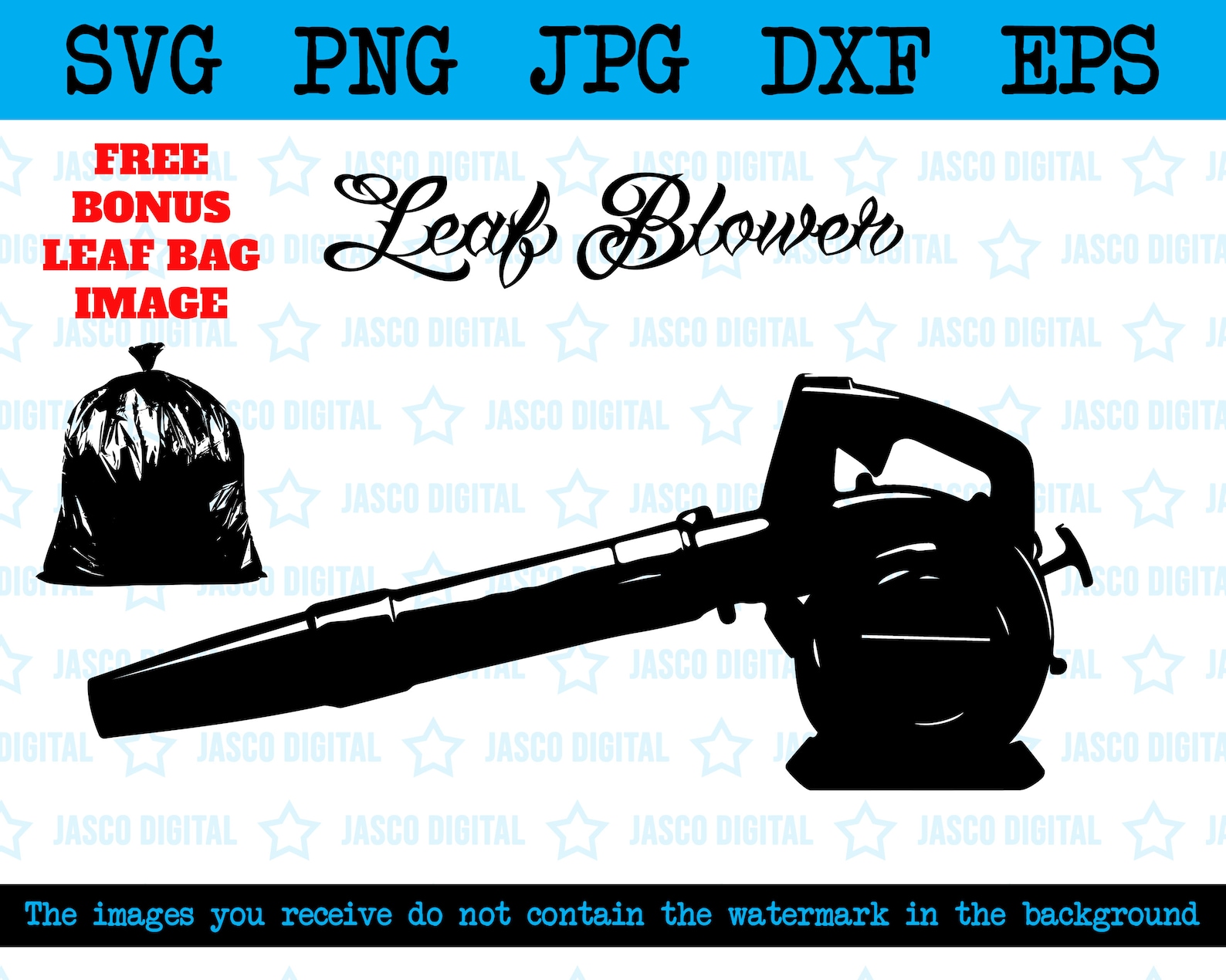 Leaf Blower SVG Png Dxf Eps Jpg, Landscaping Graphics, Landscape ...
