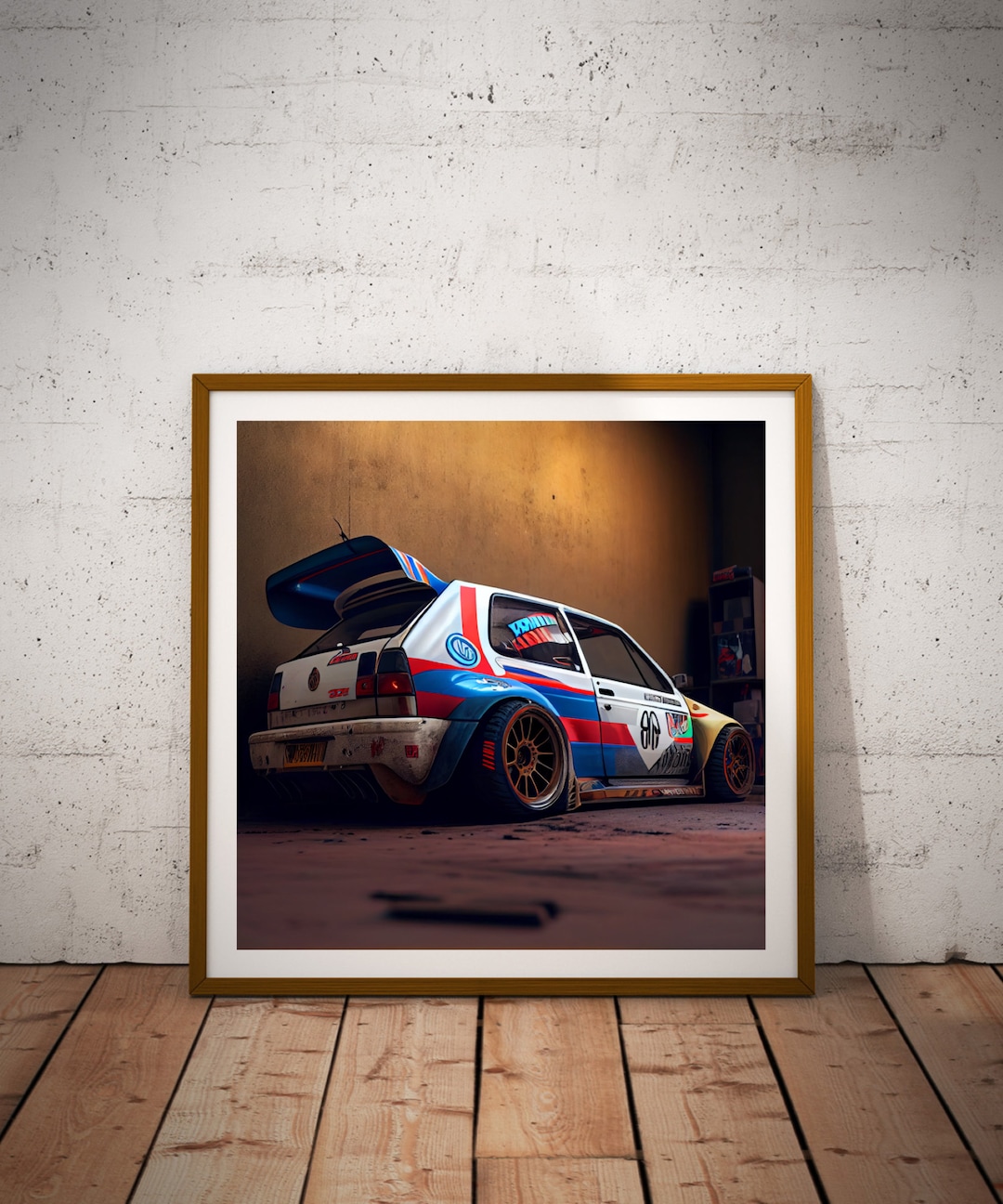 Martini Racing Inspired Volkswagen Gti Rally Car Illustration Gift for ...