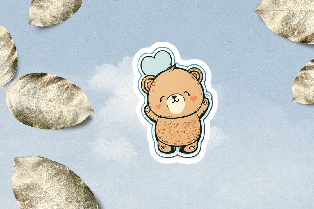 Calcomanía adorable de oso Kawaii para computadoras portátiles y ...