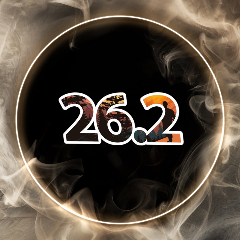 26.2 Miles Marathon Sticker Vinyl Decal for Laptops Sticker Water ...