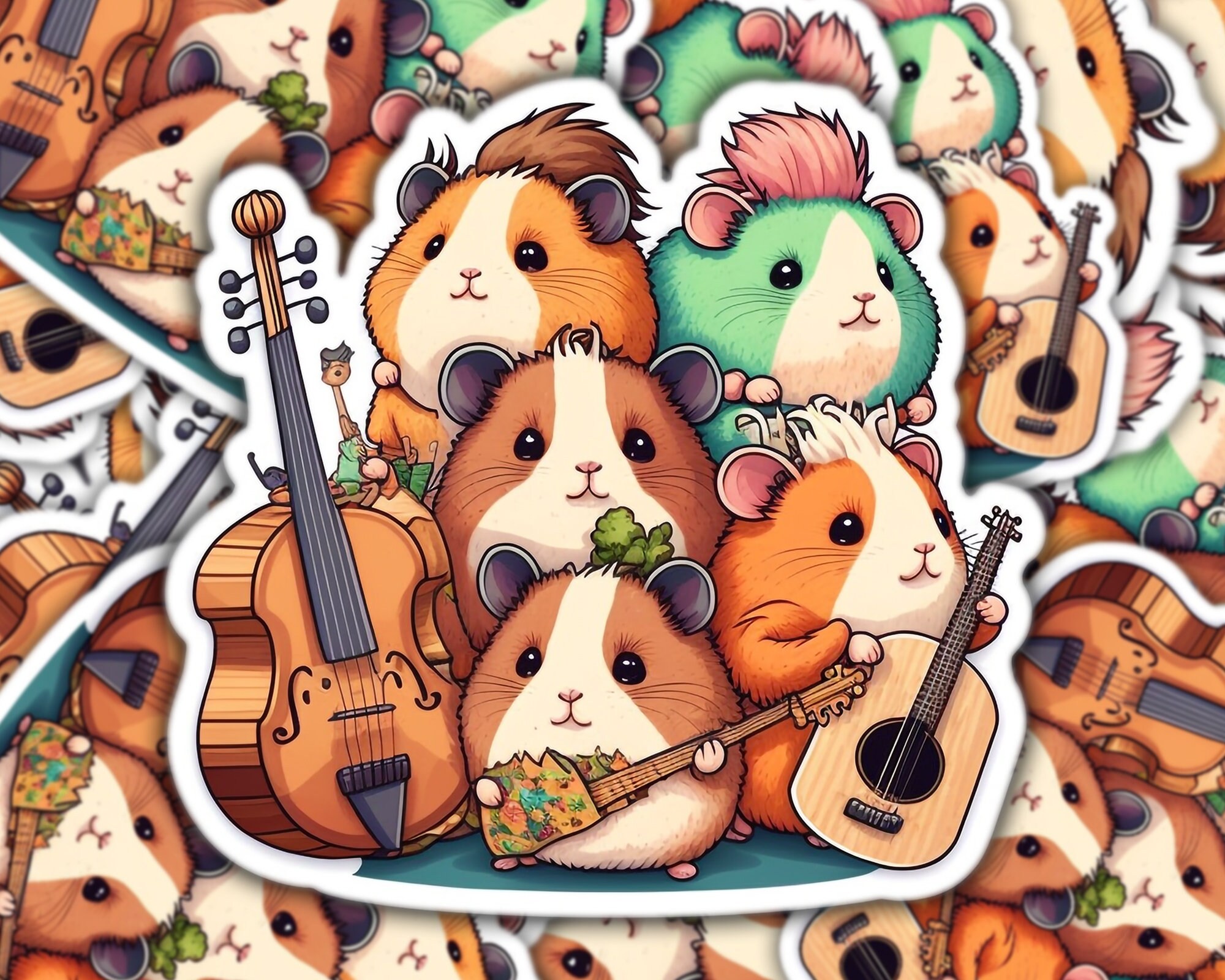 Guinea Pig Sticker Indoor Use Water Bottle Sticker Guinea Pig Laptop ...