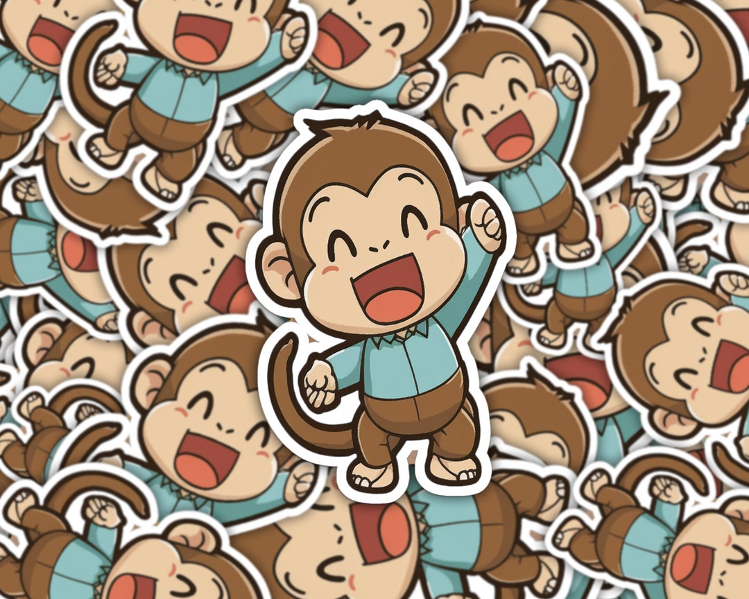 Adorable Monkey Sticker for Laptops Sticker Water Bottles Sticker - Etsy