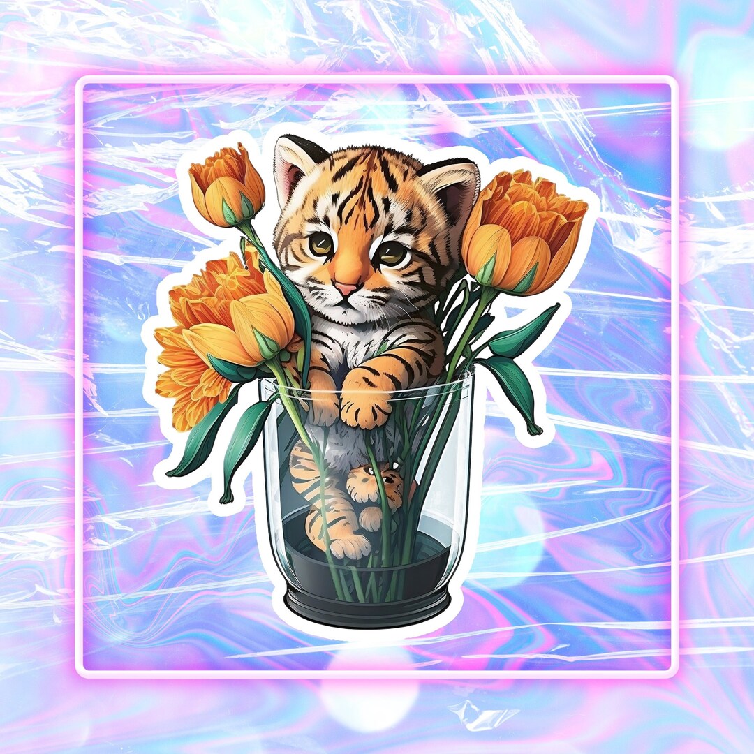 Tiger Lily Decal Flower Decal Flower Lover Decal Laptop Sticker Water ...