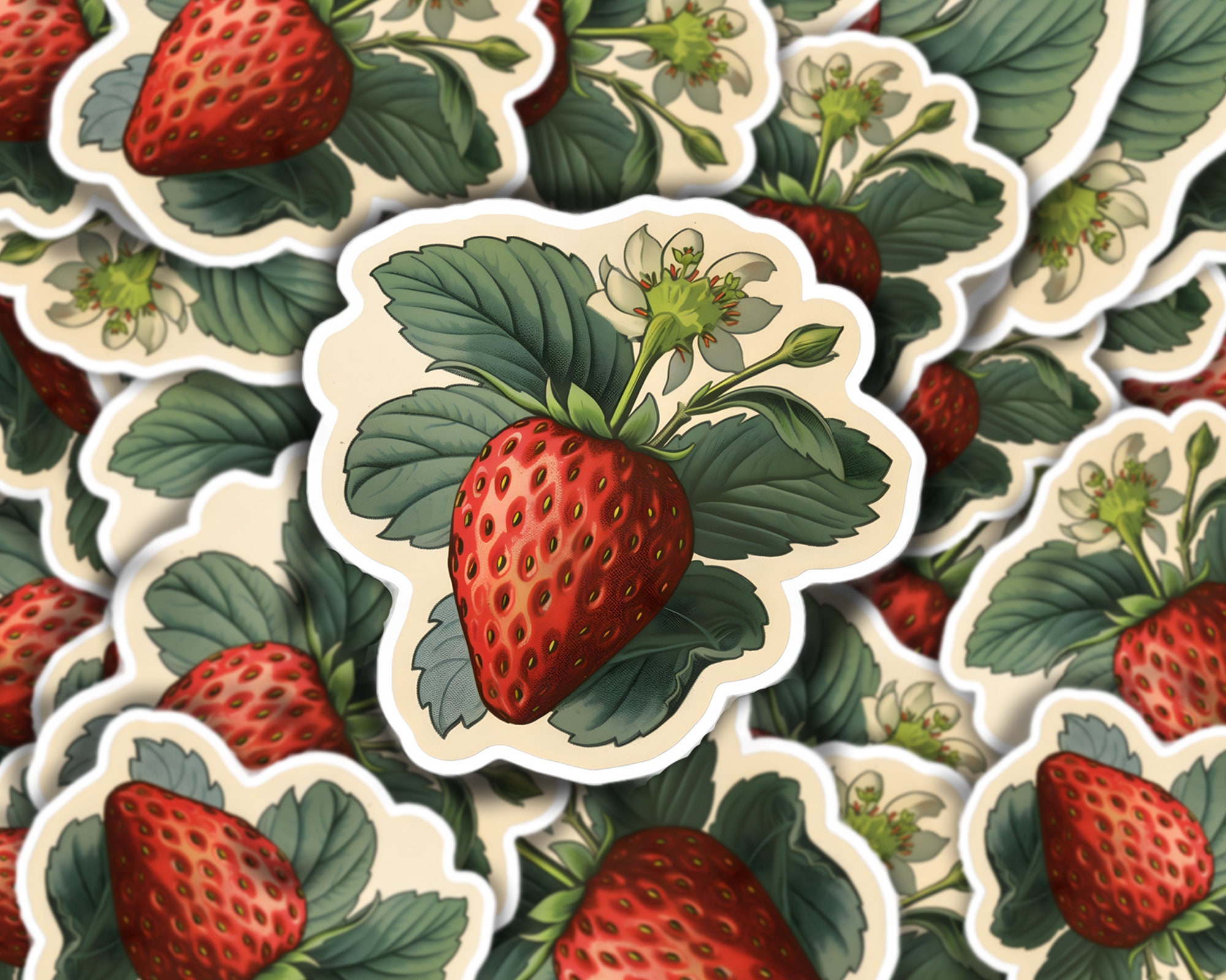 Strawberry Vinyl Decal for Strawberry Lover Decal Laptop Sticker Water ...