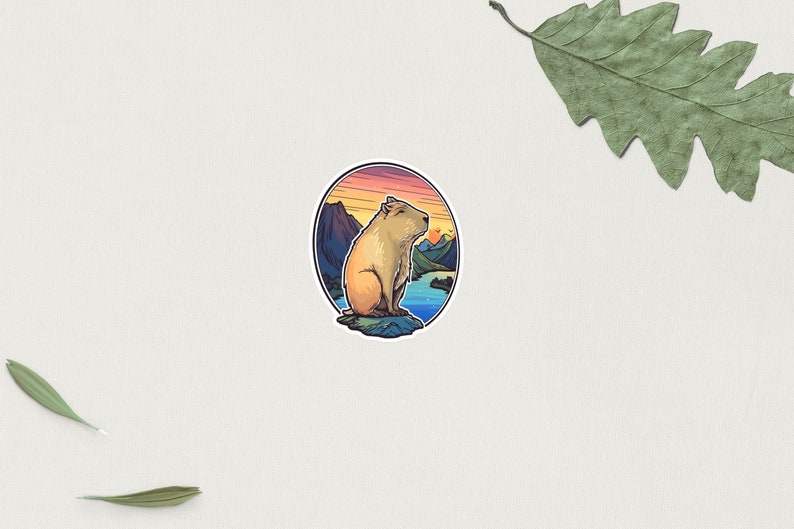 Capybara Sticker Water Bottles Decal Capybara Gift Sticker Car Window ...