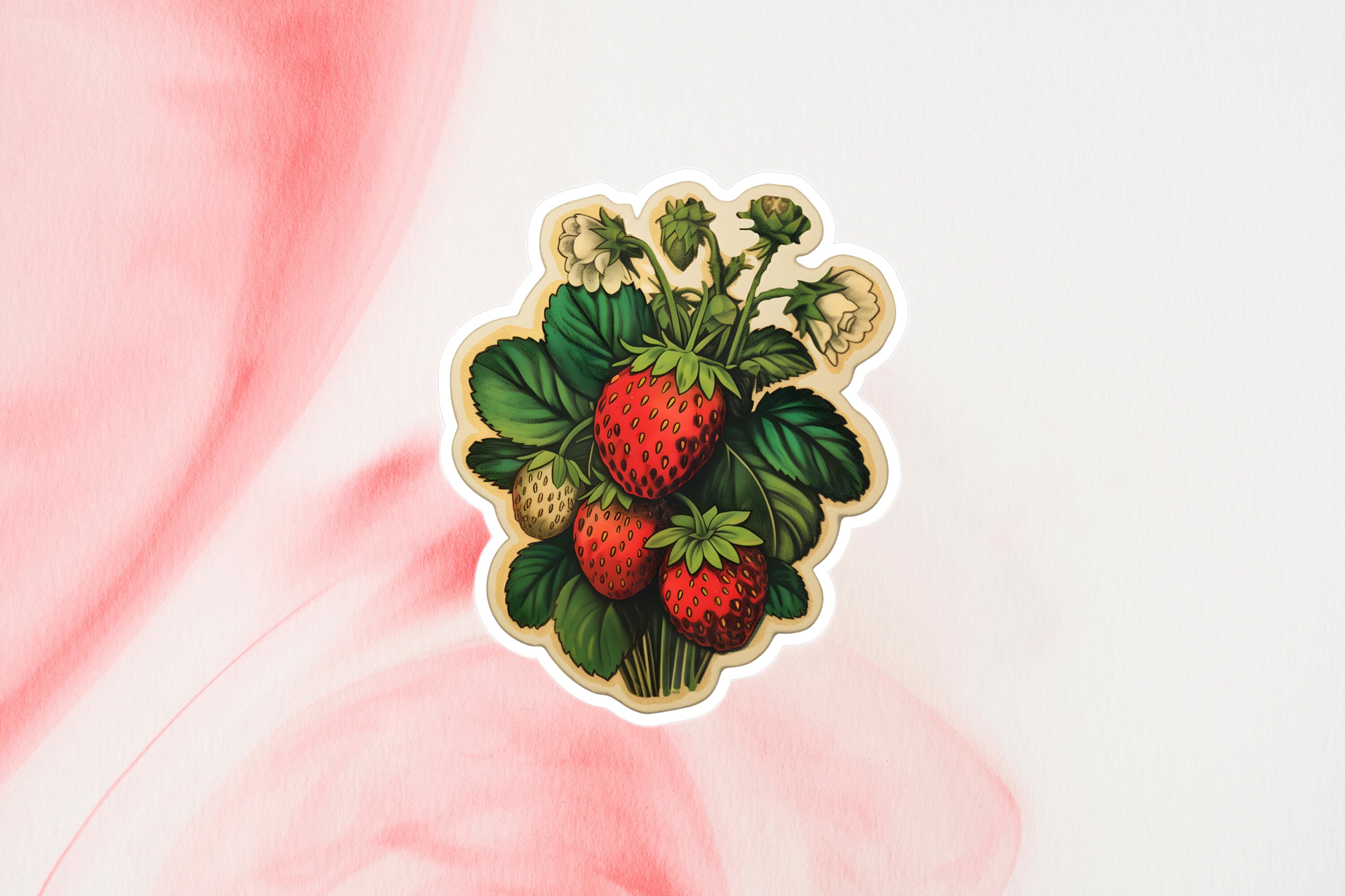 Strawberry Vinyl Decal for Strawberry Lover Decal Laptop Sticker Water ...
