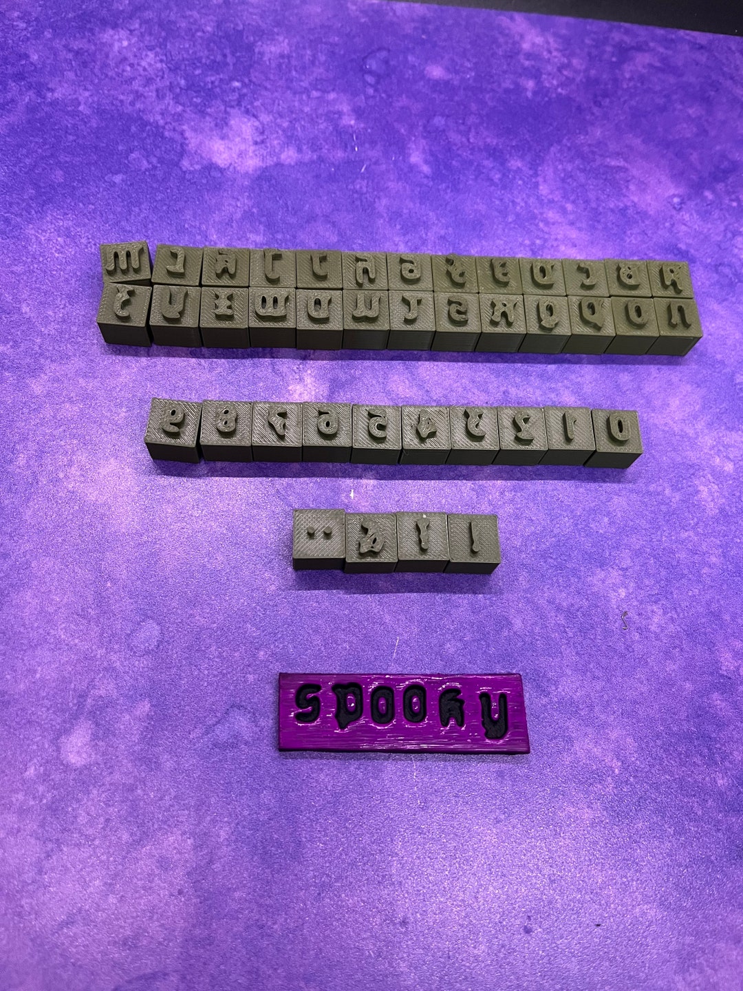 Goth Style Alphabets Clay Stamp, Uppercase & Numbers Stamp, 8mm 0.3 ...