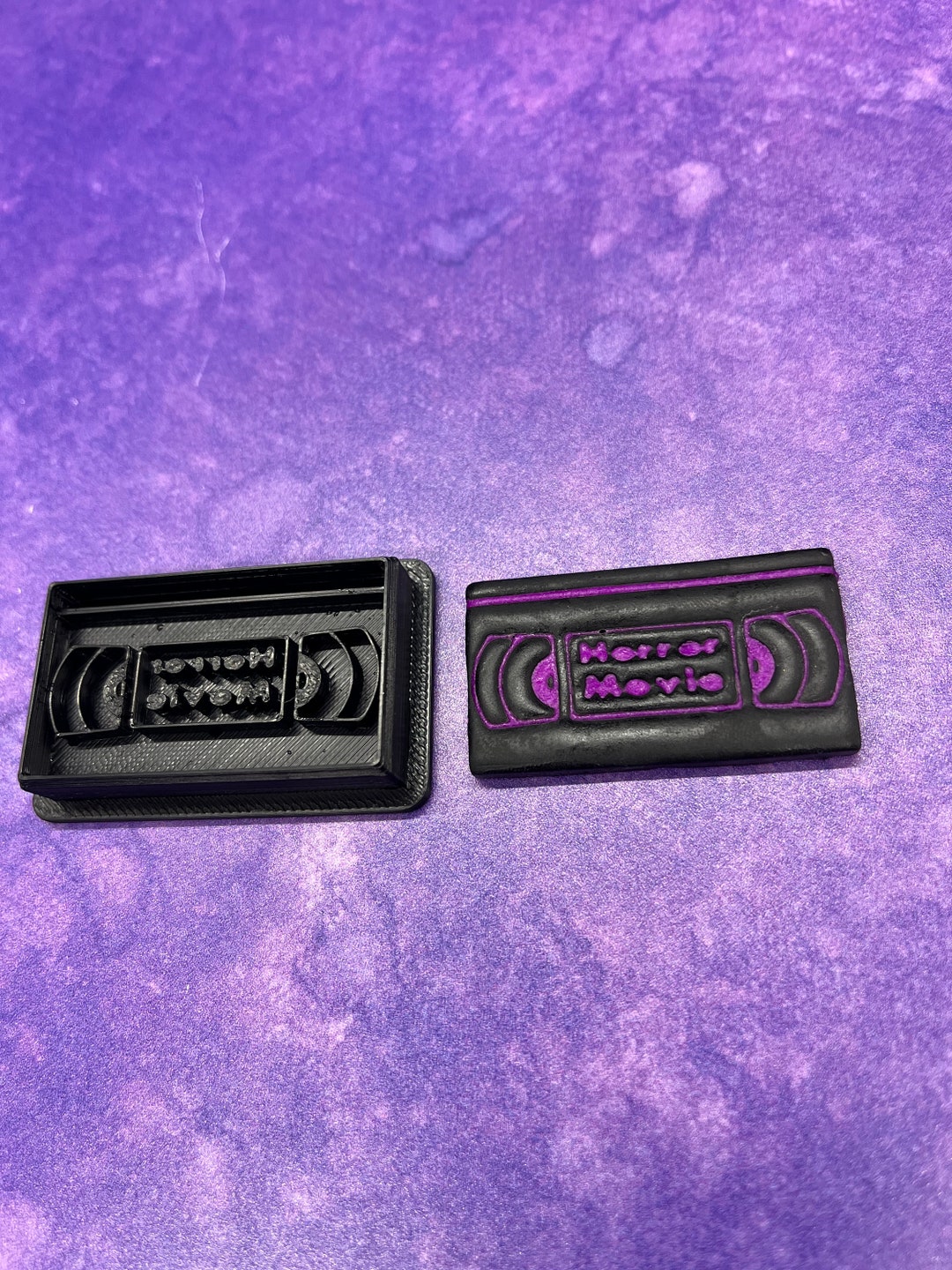 VHS Tape Horror Movie Polymer Clay Cutter, Spooky Halloween Clay ...