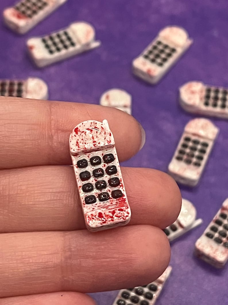 Horror Movie Telephone Beads, Slasher Flick Beads, Blood Splatter Beads ...