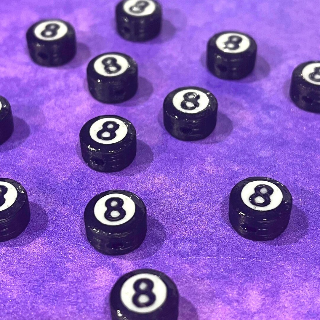 8 Ball Bead - Pool Ball Bead, Billiard Beads for Jewelry Making, Kandi ...