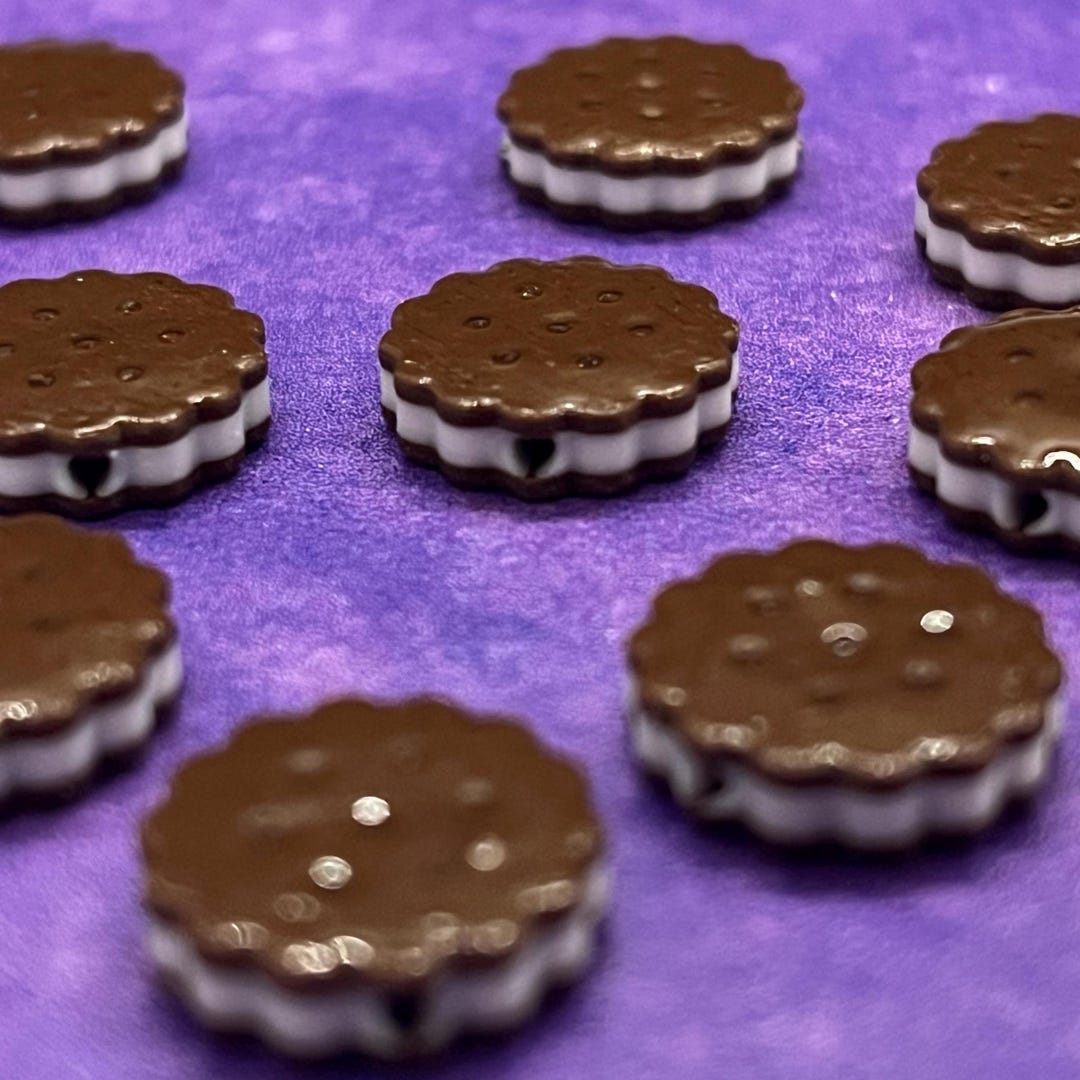 Chocolate Sandwich Cookie Beads, Ice Cream Bead, Cream-filled Biscuit ...