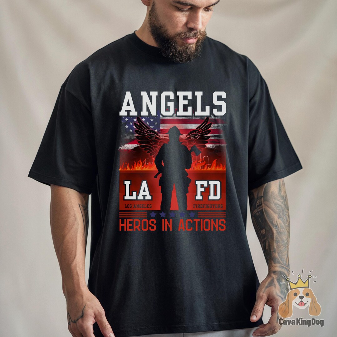 LA Firefighters Unisex Tee, Proud LAFD Hero Shirt, Fire Support Strong ...