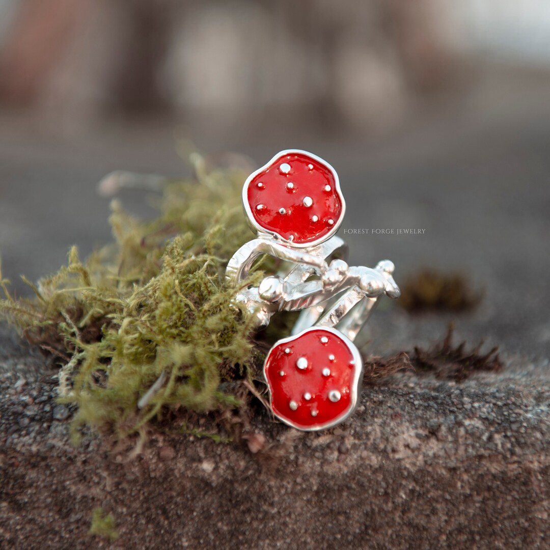 Witchy Toadstool Mushroom Forest Fairy Ring "flugsvamp", Handmade From ...