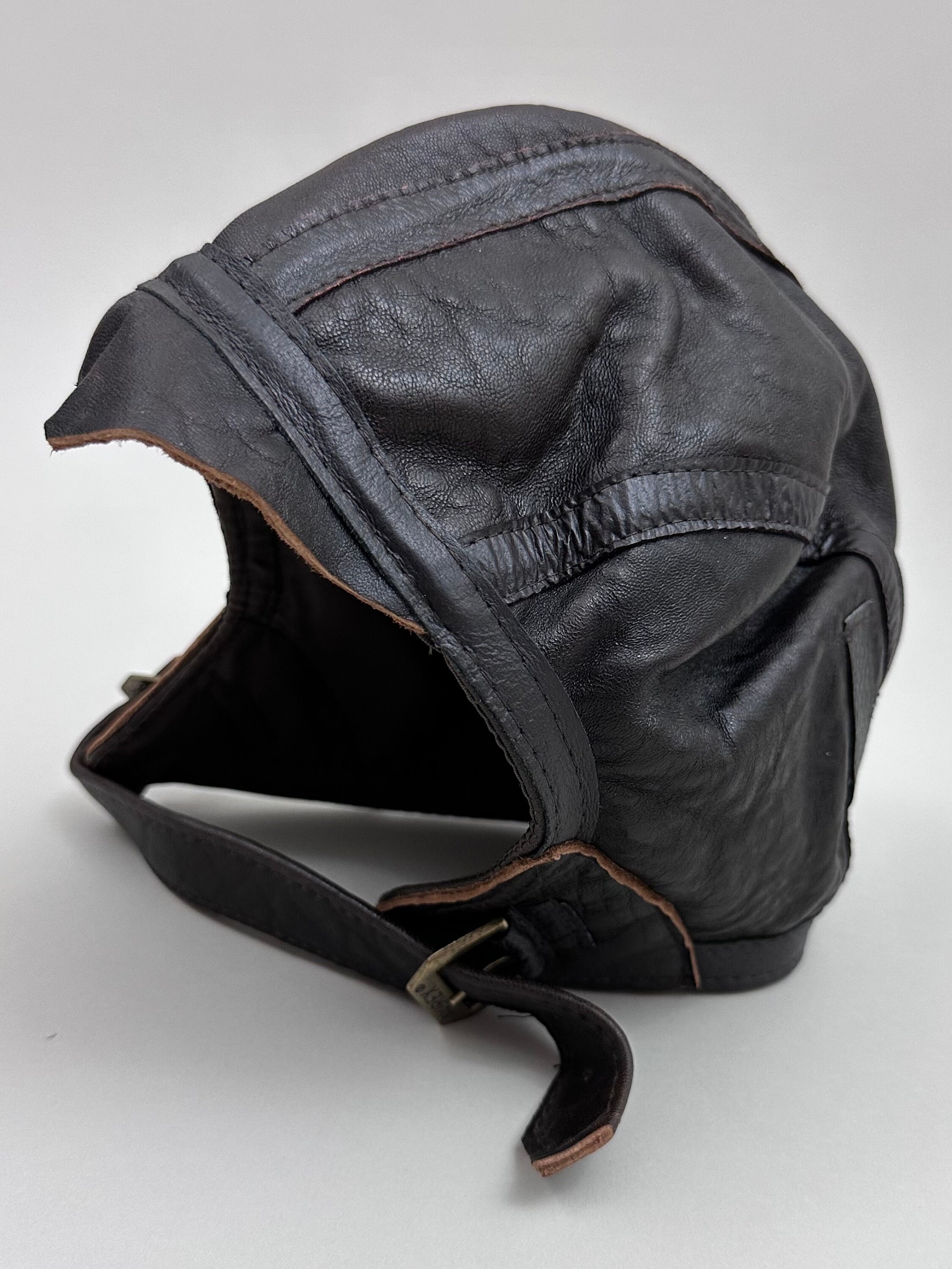 Vintage Avirex Leather Aviator Flight Helmet Hat Cap Made in - Etsy