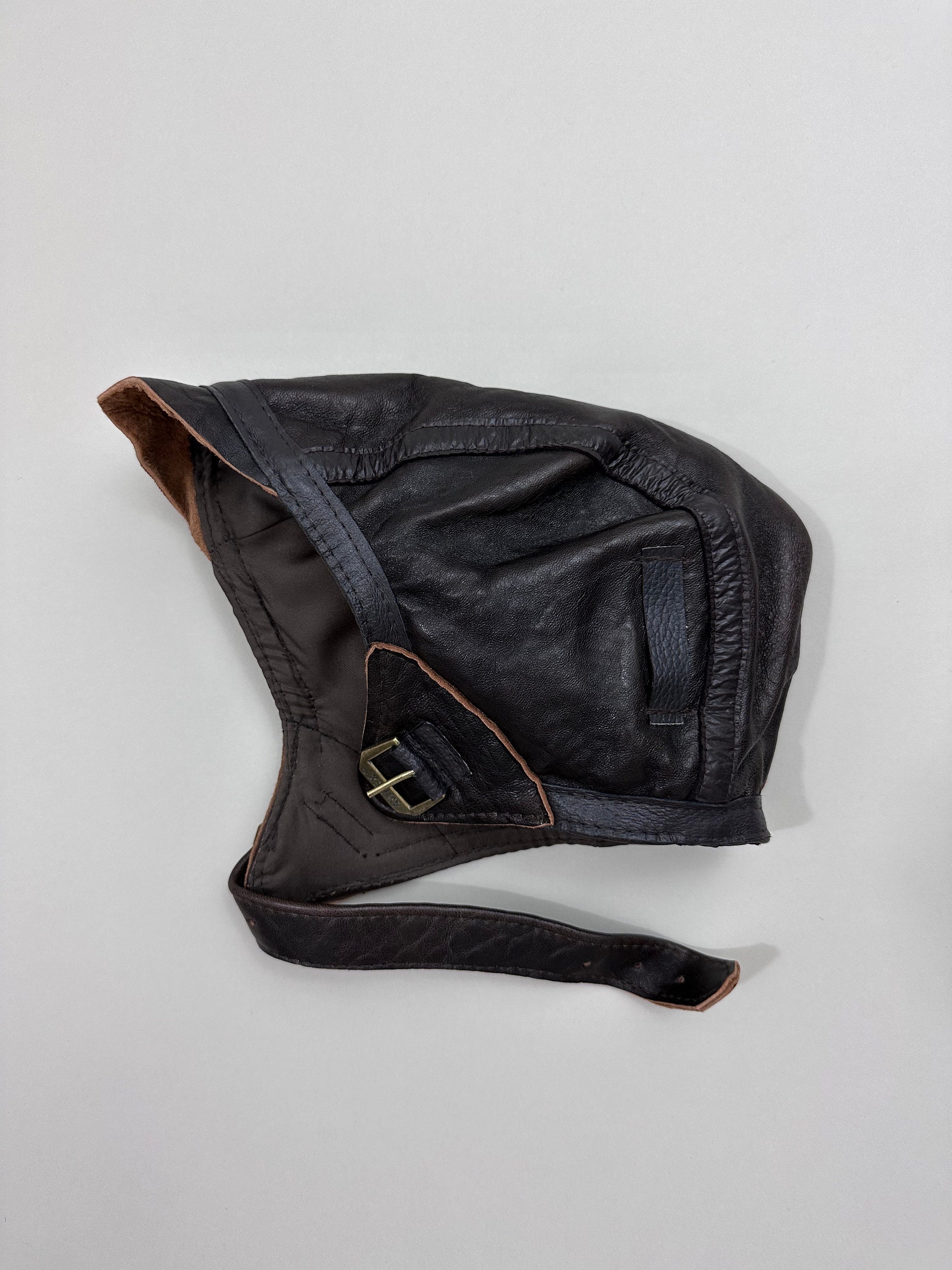 Vintage Avirex Leather Aviator Flight Helmet Hat Cap Made in - Etsy