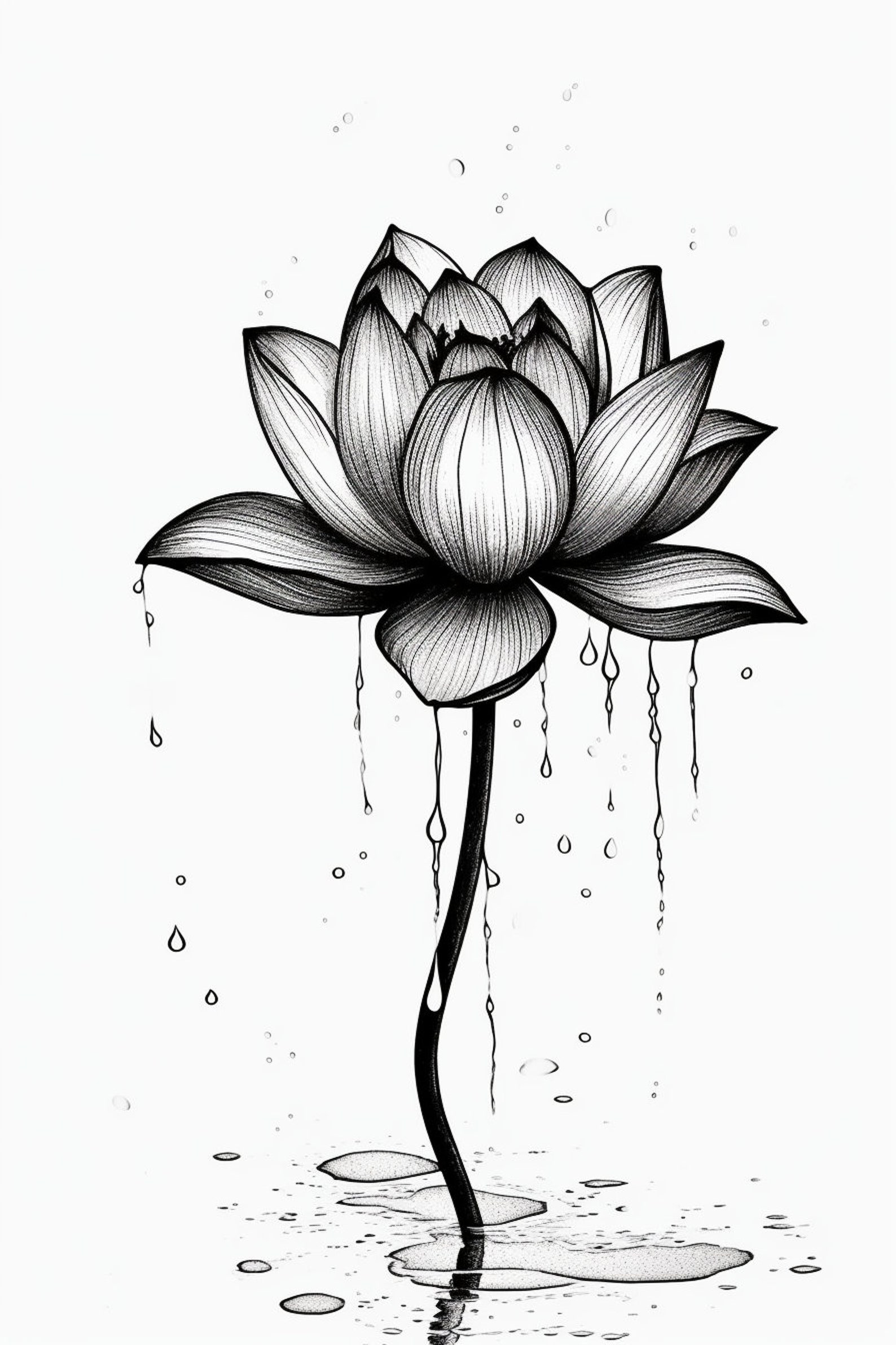 Simple Line Drawing Flowers, Wild Flowers, Wall Art, Personalized Wall ...