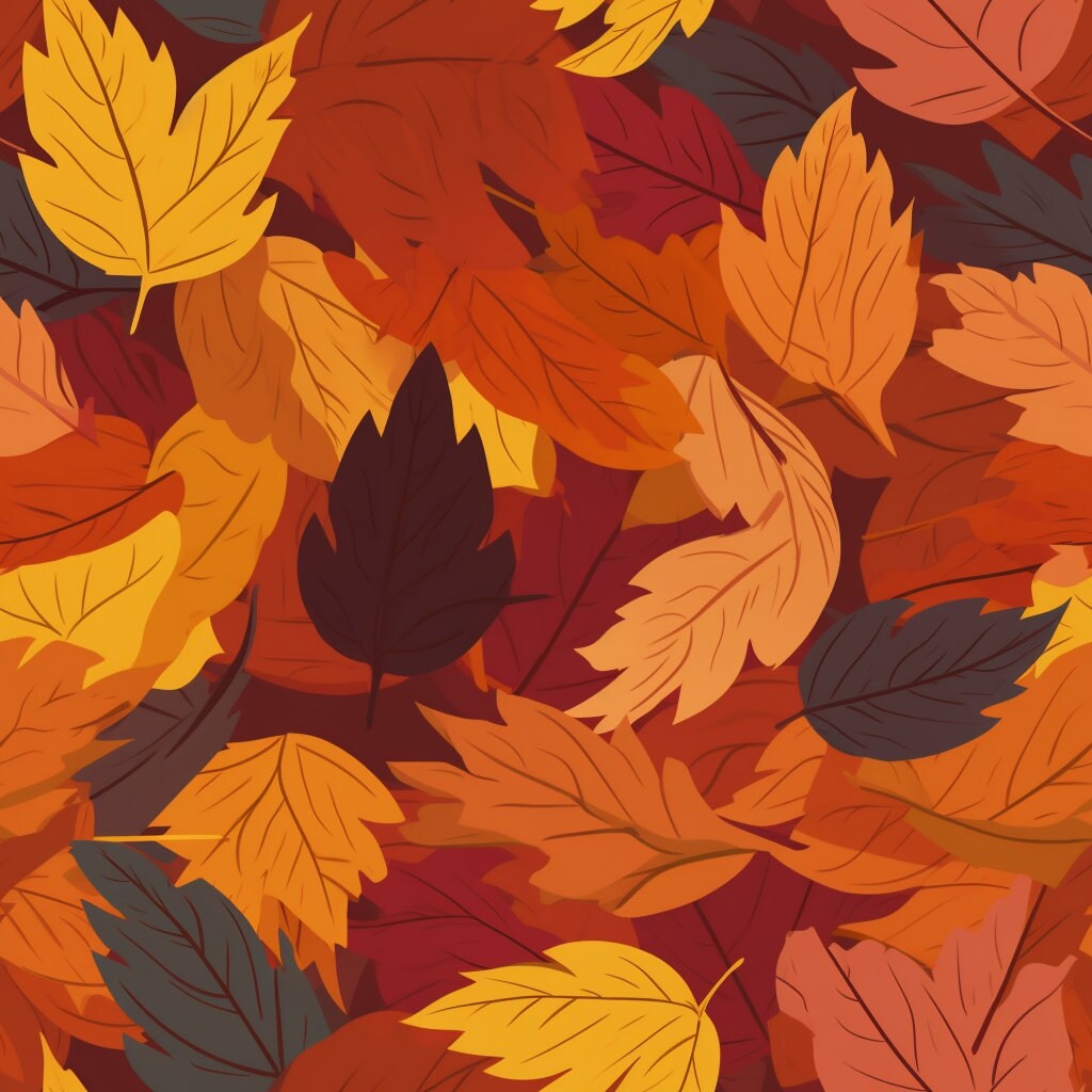 Seamless Fall Leaves Seasonal Patterns | Fall Pattern Leaves PNG ...