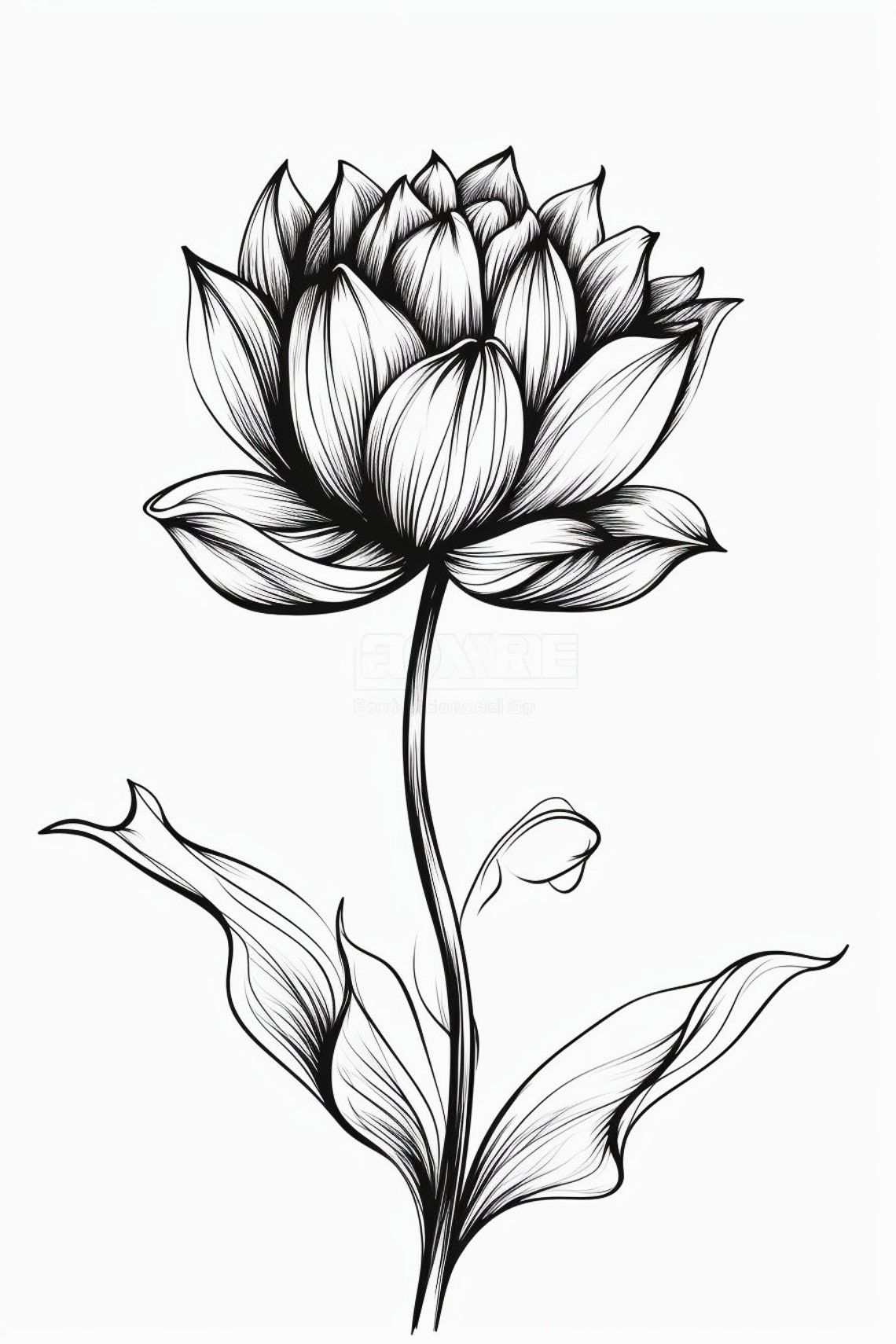 Simple Line Drawing Flowers, Wild Flowers, Wall Art, Personalized Wall ...