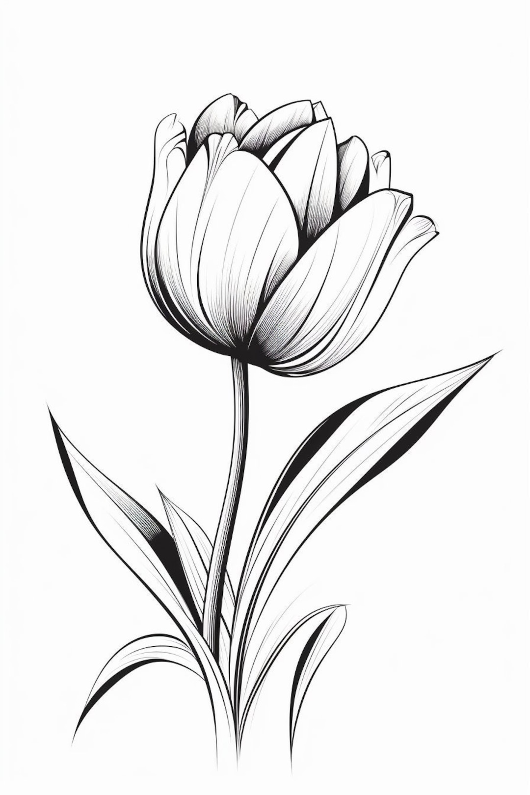 Simple Line Drawing Flowers, Wild Flowers, Wall Art, Personalized Wall ...