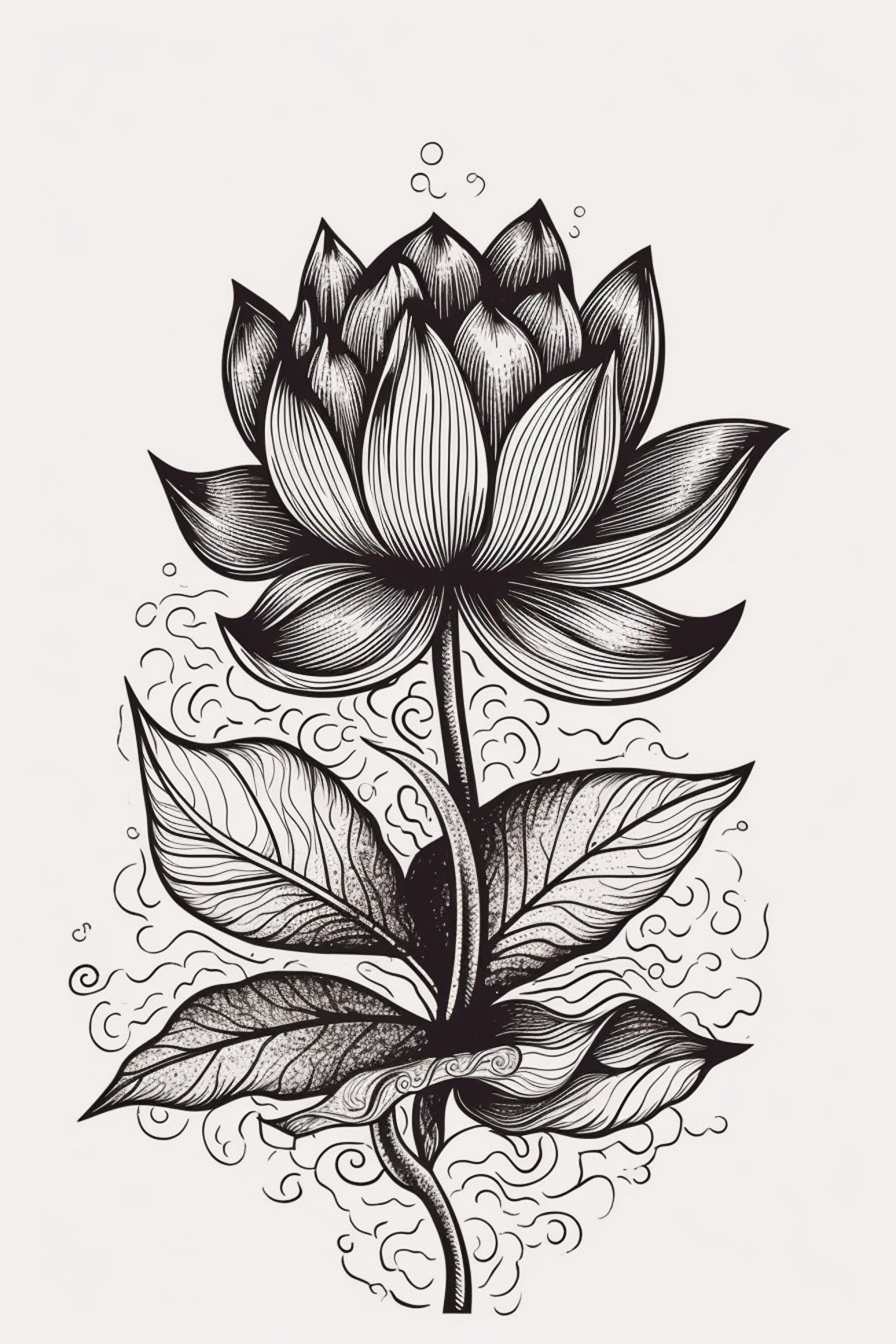 Simple Line Drawing Flowers, Wild Flowers, Wall Art, Personalized Wall ...