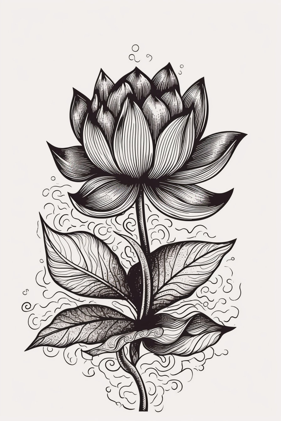 Simple Line Drawing Flowers, Wild Flowers, Wall Art, Personalized Wall ...